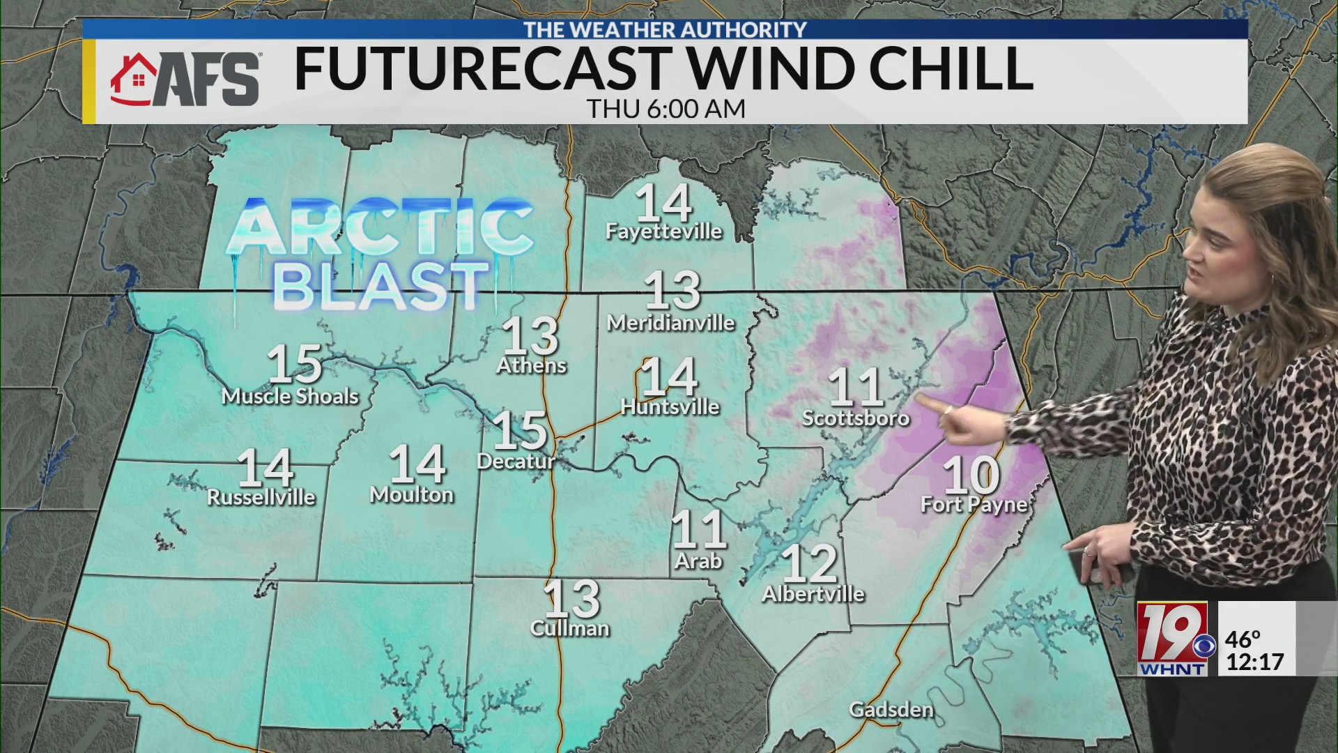 Wednesday's midday forecast update (1/14/2026)