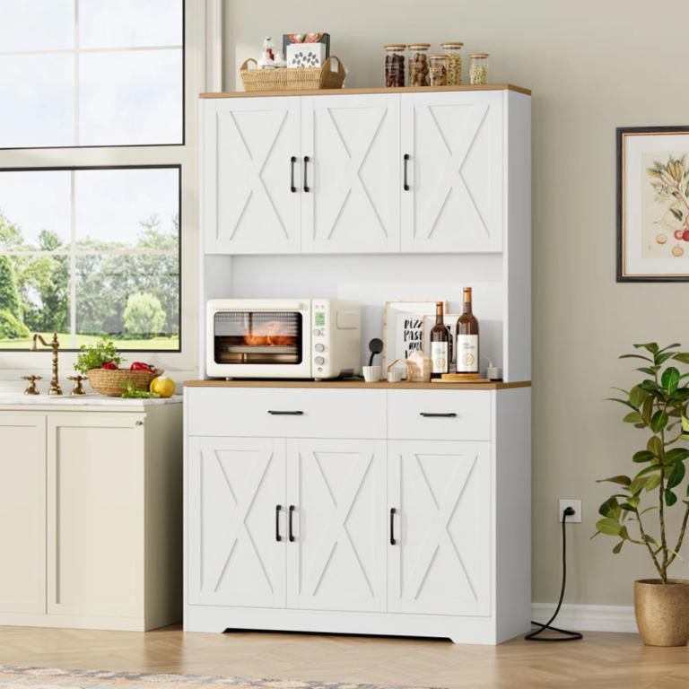 Wayfair is selling a 71-inch farmhouse pantry cabinet for $260