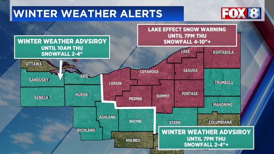 Weather alerts: How much snow tonight?