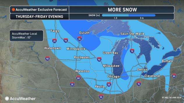 Snow, lake-effect and freeze-ups to accompany colder air into next week
