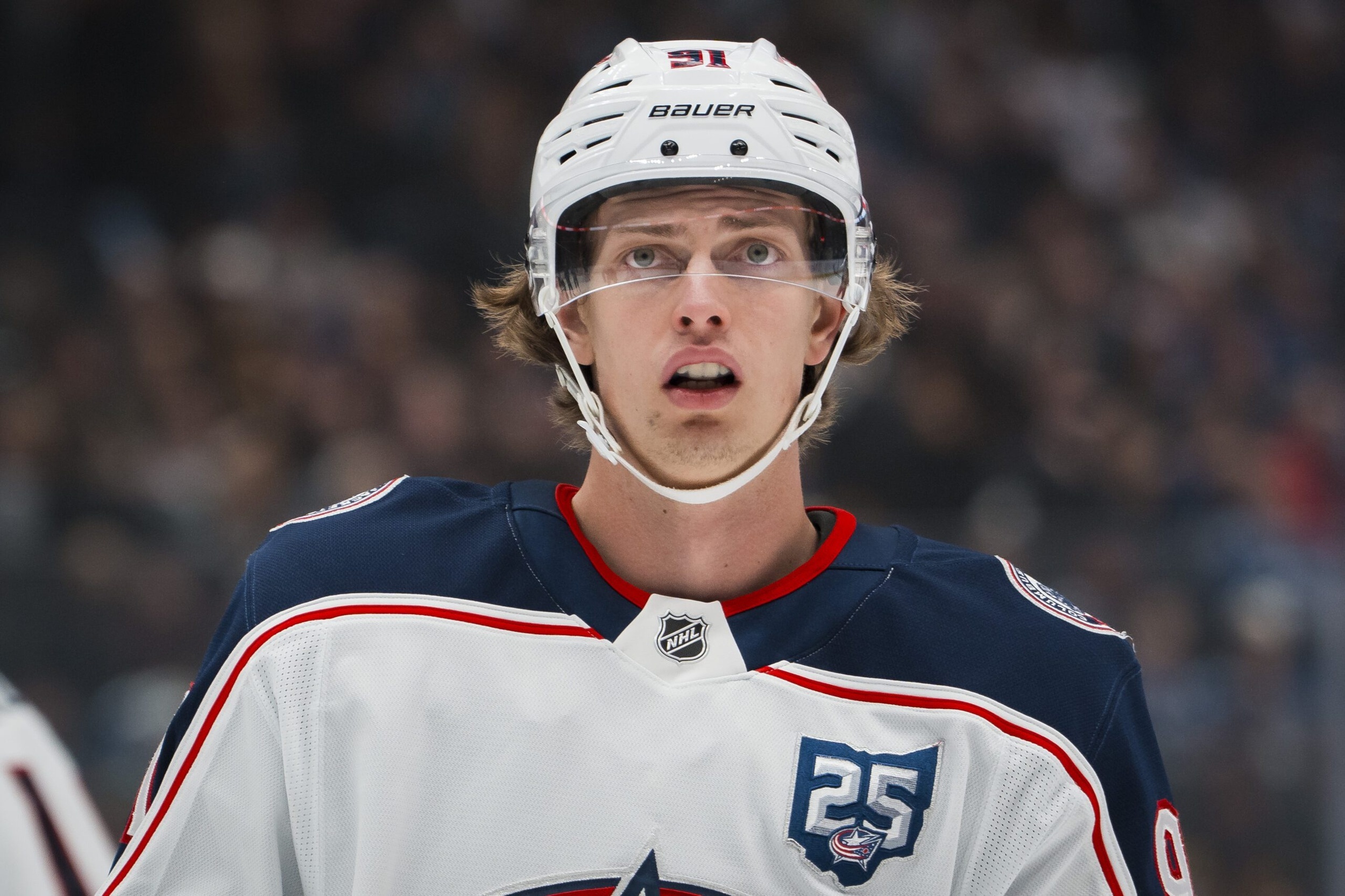 Kent Johnson thrived in Rick Bowness’ debut for Blue Jackets