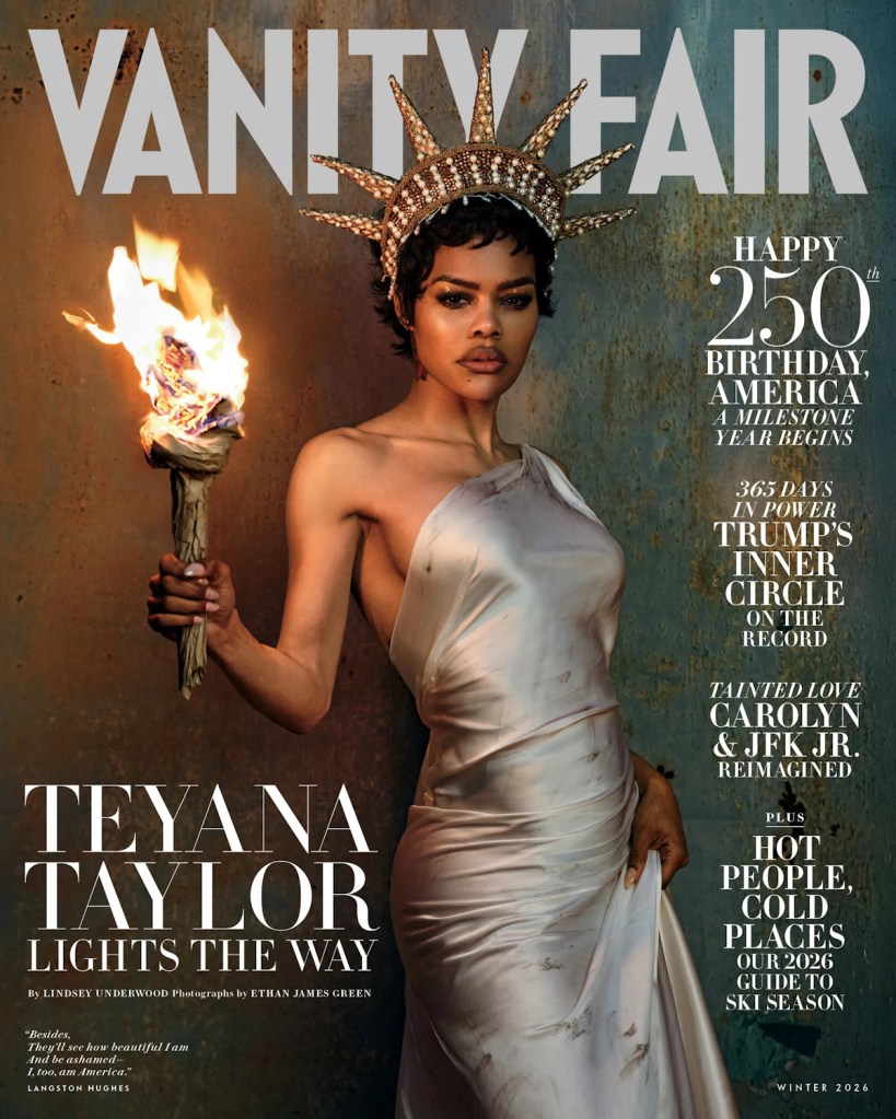 Teyana Taylor pays homage to the Statue of Liberty as Vanity Fair's ...