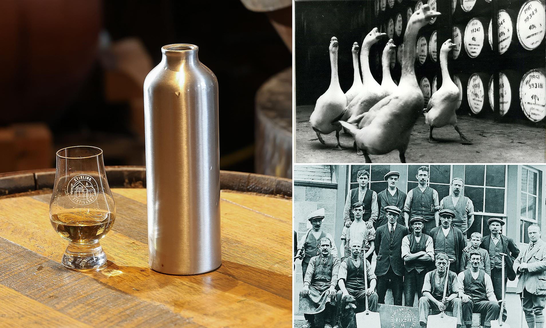 The drop of water, clunk of ice and clink of a (glass) bottle... that's ...