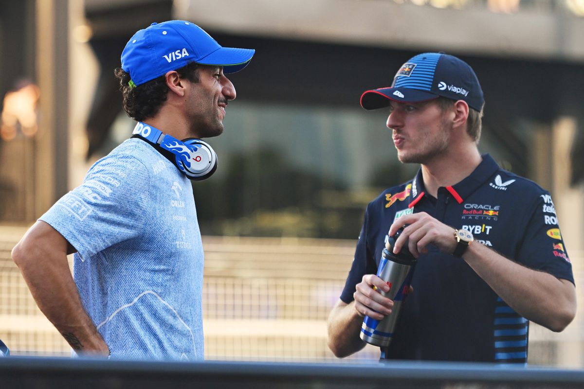 Verstappen smiles as Ricciardo makes surprise appearance in Red Bull ...