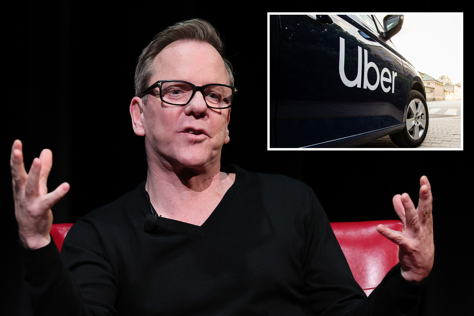 Kiefer Sutherland told Uber driver 'pull over or I'll kill you' before ...