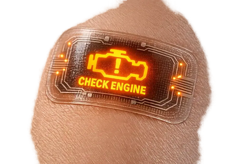 This glowing skin patch acts like a check engine light for your body to ...