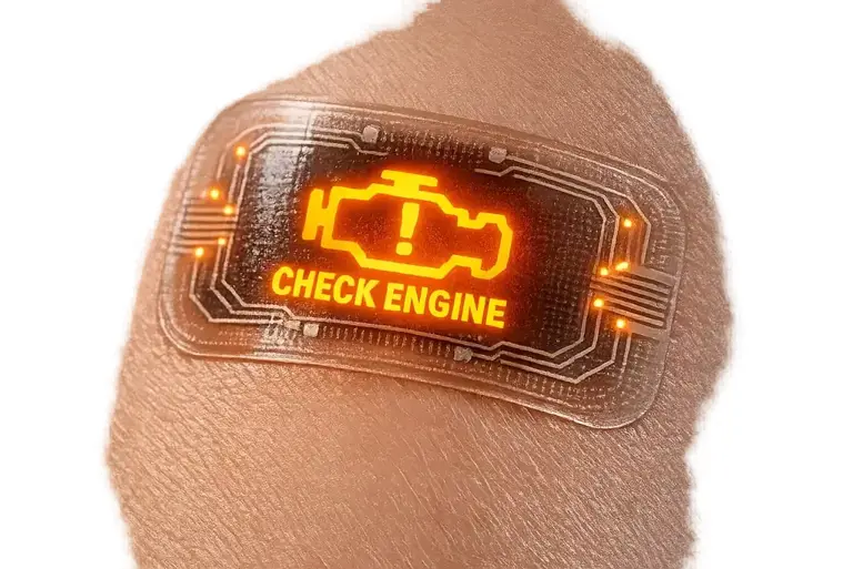 This glowing skin patch acts like a check engine light for your body to ...