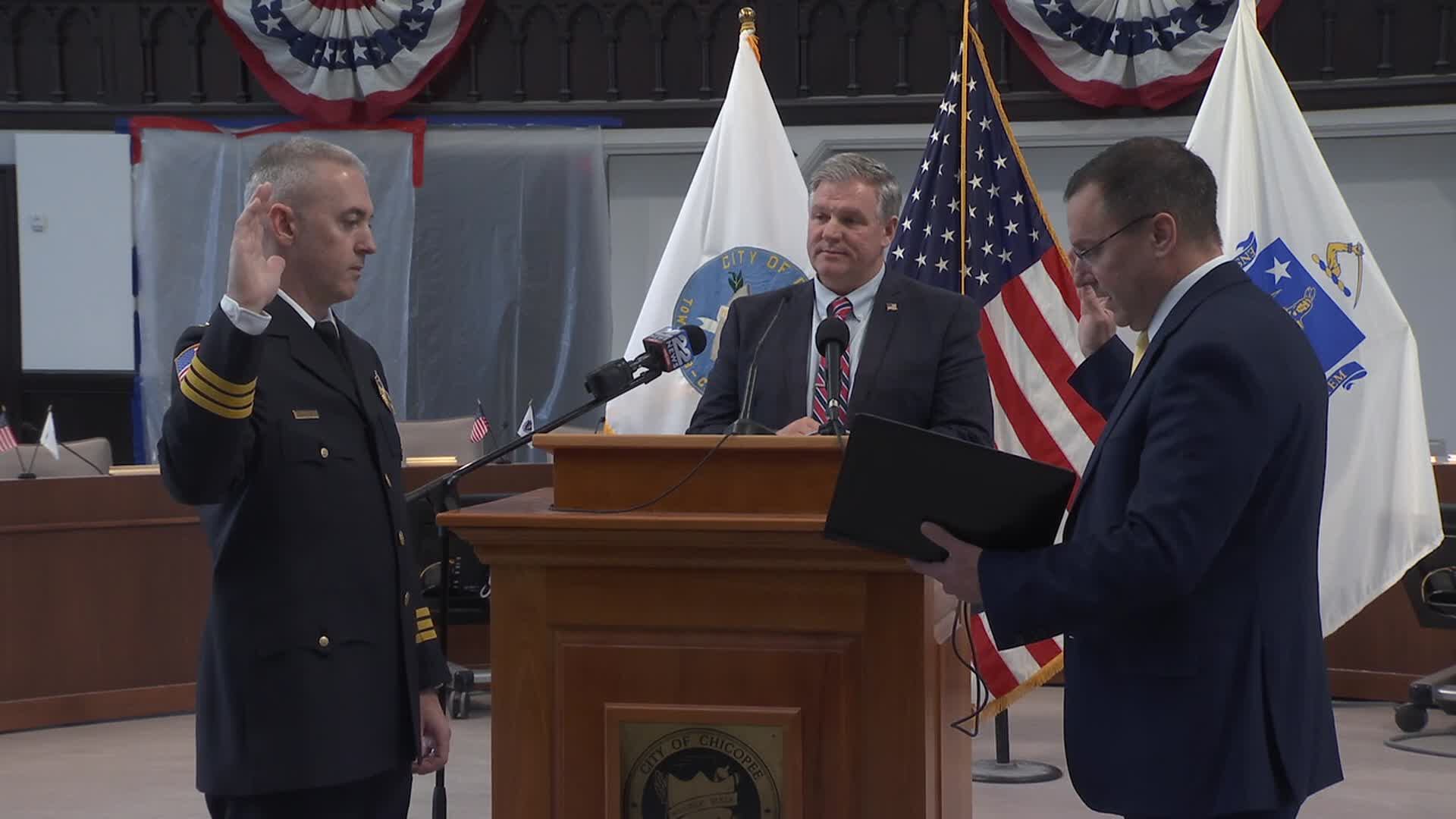 Interim chief sworn in to lead Chicopee Police