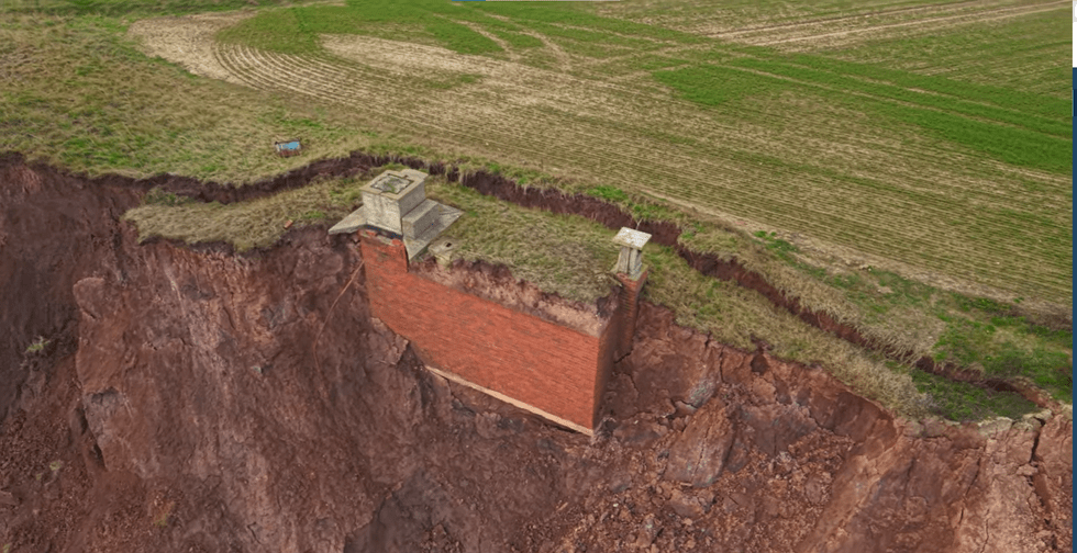 Nuclear bunker on brink of collapse after coastal erosion leaves it ...