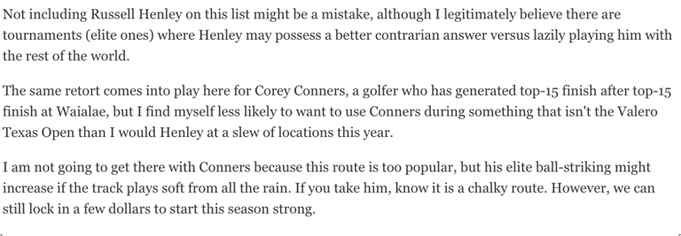 Spencer Aguiar's Top One and Done Picks to Consider - The 2026 Sony ...