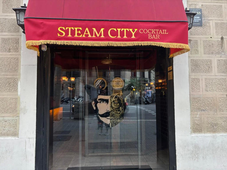 Inside the Barcelona bar where my cocktail arrived on a tiny moving train