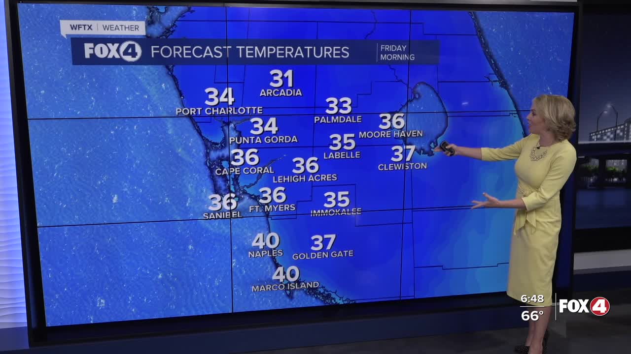 Cold Canadian air en route to SWFL