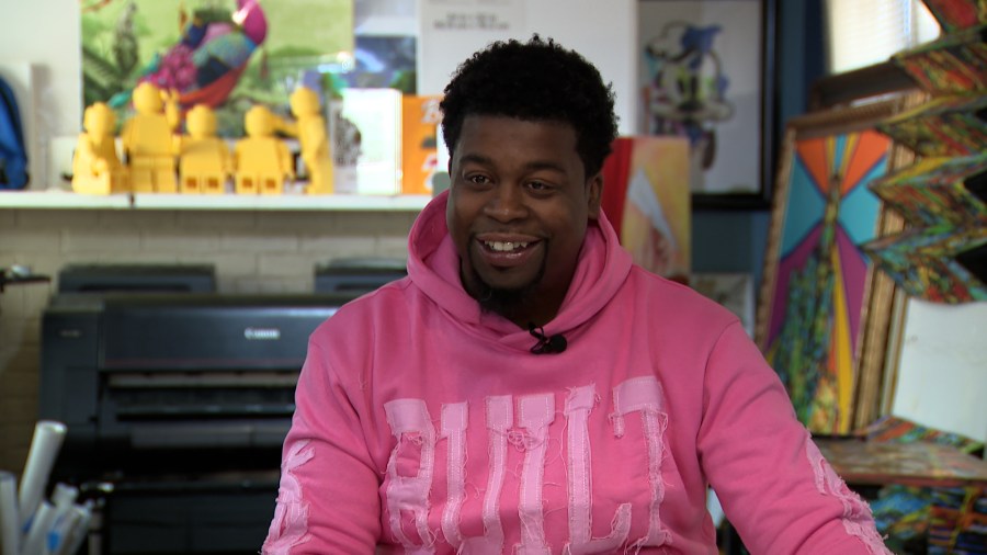 Buffalo man with breast cancer paints picture of awareness