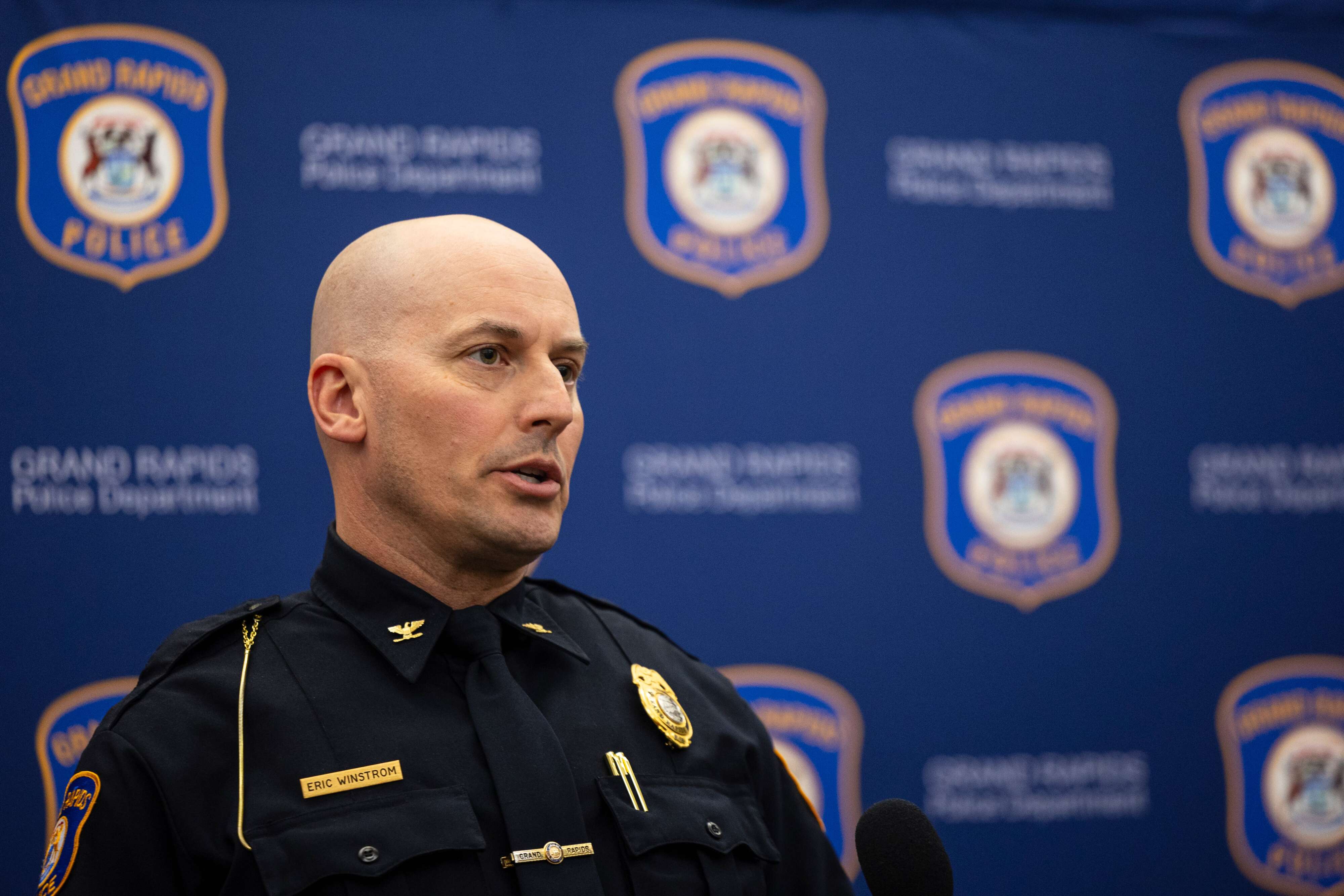 Grand Rapids Police Chief Eric Winstrom talks about Lyoya killing in ...