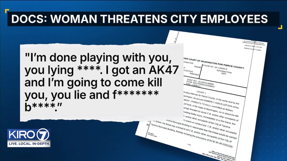 Video: Tacoma woman allegedly threatens to kill city employees