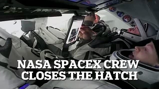NASA's SpaceX Crew-11 closes the hatch before leaving ISS