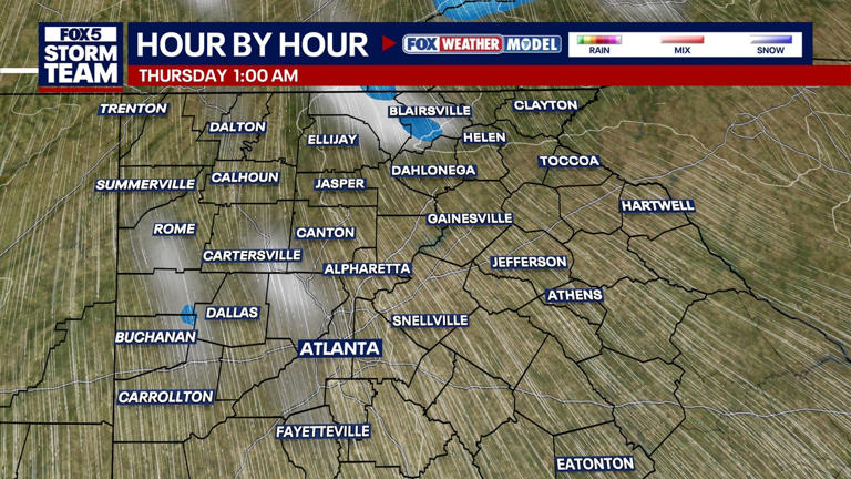 Snow in North Georgia: Arrival timing, accumulation, and sub-zero wind ...
