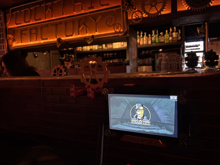 Inside the Barcelona bar where my cocktail arrived on a tiny moving train