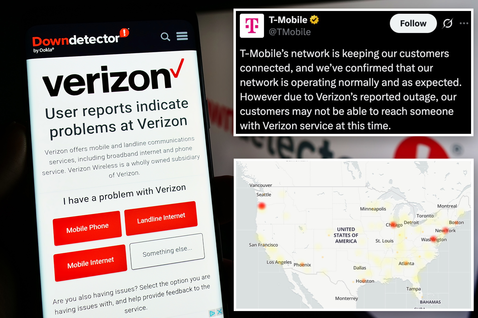 T-Mobile, AT&T troll Verizon outage that sparked mass chaos among rival ...