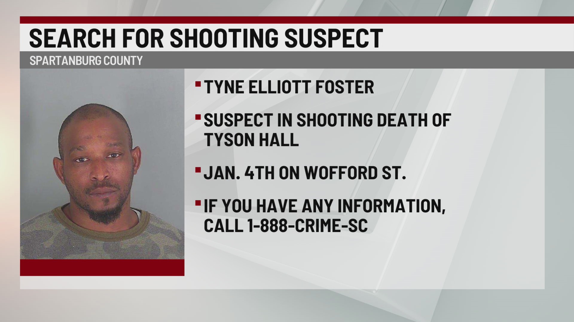 Suspect identified in deadly Spartanburg shooting