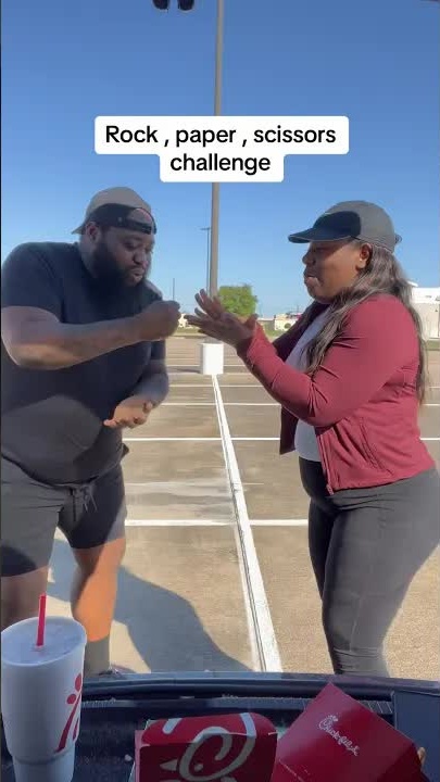 Chick-fil-A rock paper scissors food challenge