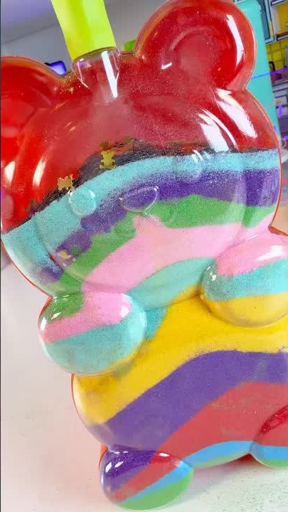 Gummy bear sand art DIY project