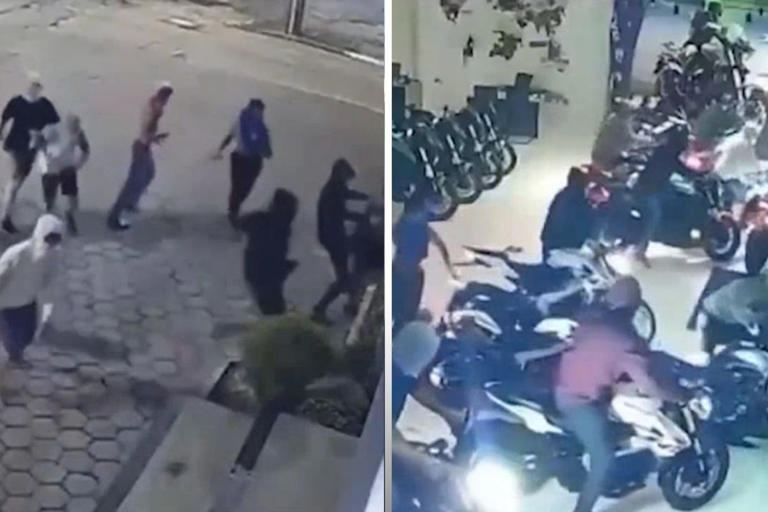 Teen gang steal 12 motorbikes in two-minute raid at dealership