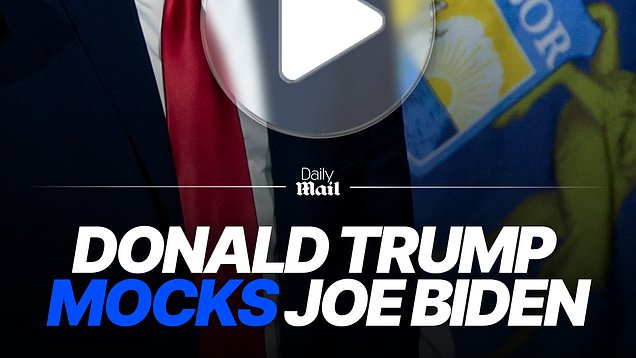 Trump imitates Joe Biden during campaign-style remarks in Michigan