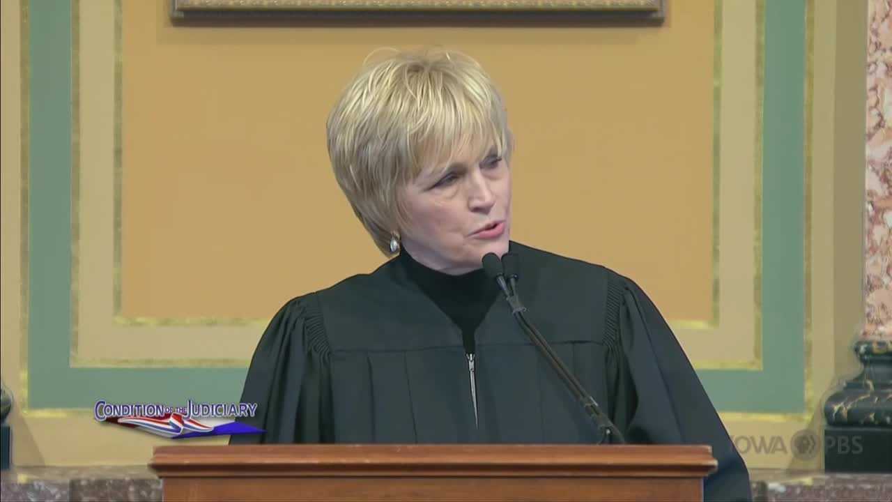Watch: Iowa Supreme Court Chief Justice Christensen's 2026 condition of ...