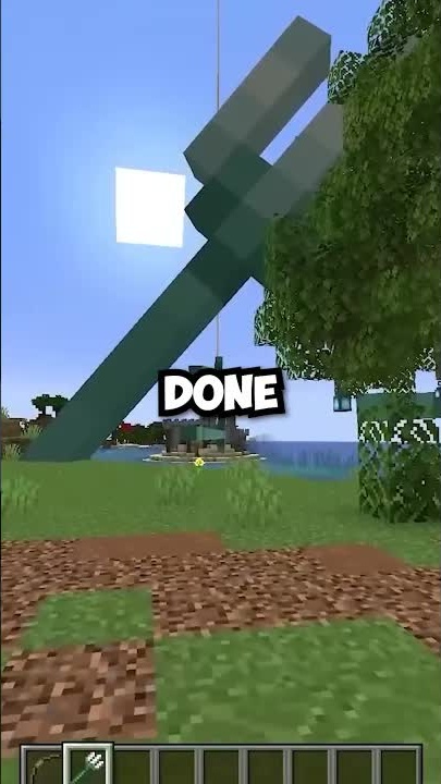 This arrow is insanely huge in Minecraft