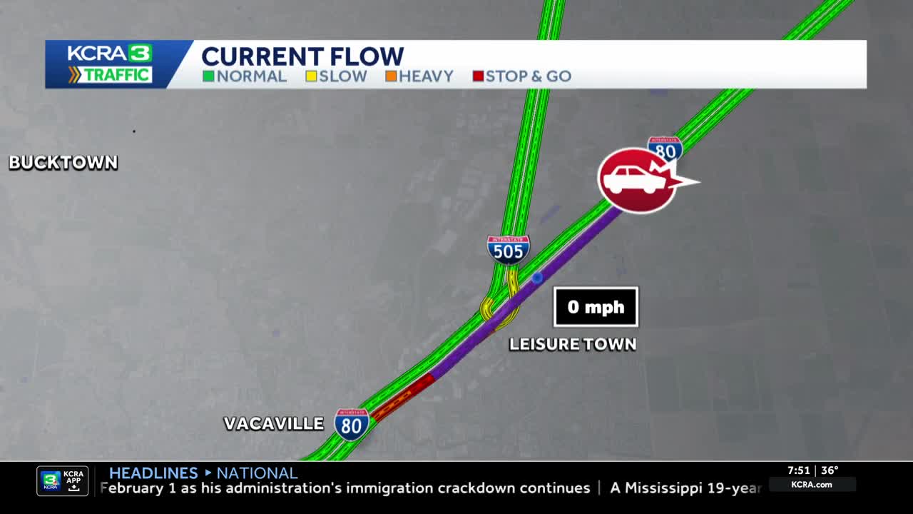 Deadly crash on eastbound I-80 in Solano County snarls traffic