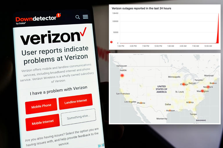 Verizon customers nationwide left unable to text and call after massive ...