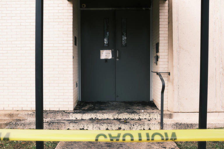 The aftermath of an attack on Mississippi's largest synagogue