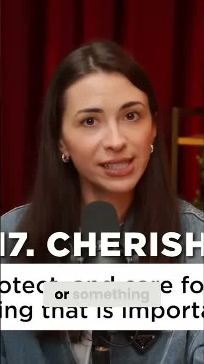 Learn English: Cherish definition and examples