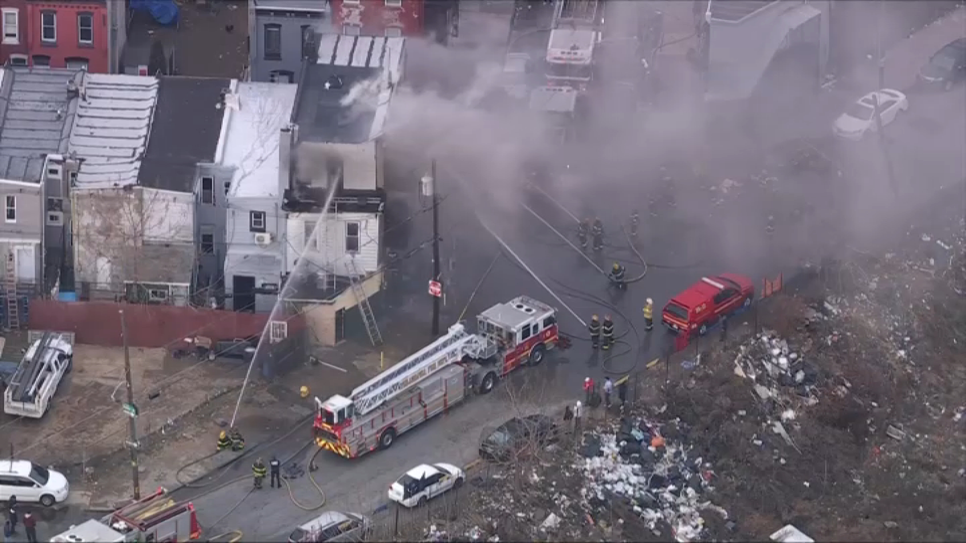 Dozens of first responders respond to Kensington rowhome fire, police say