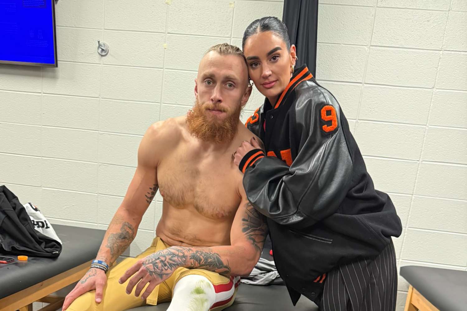 George Kittle's wife Claire emotionally details watching him suffer ...