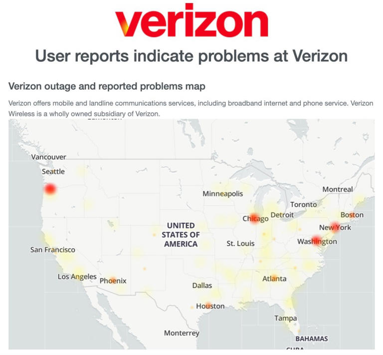 Verizon customers nationwide left unable to text and call after massive ...