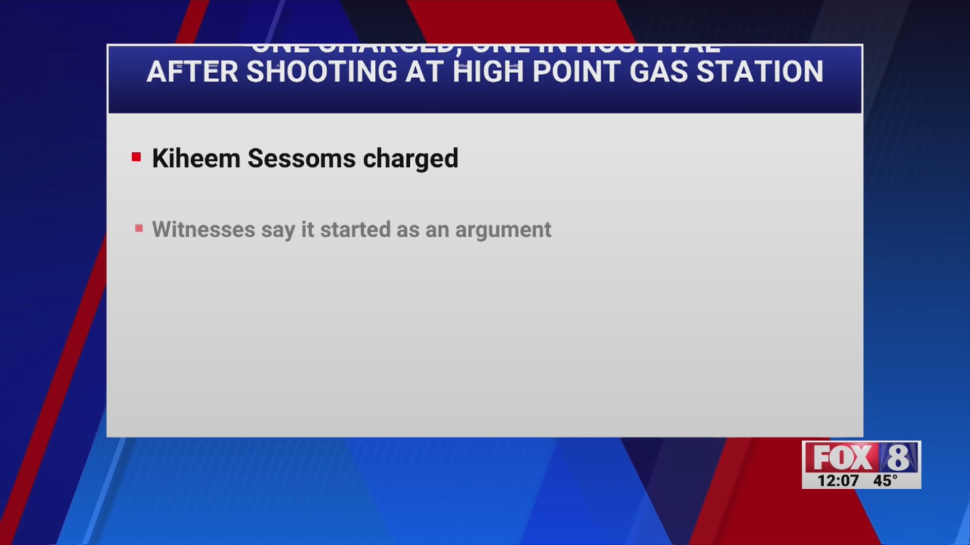 1 charged after shooting at High Point gas station