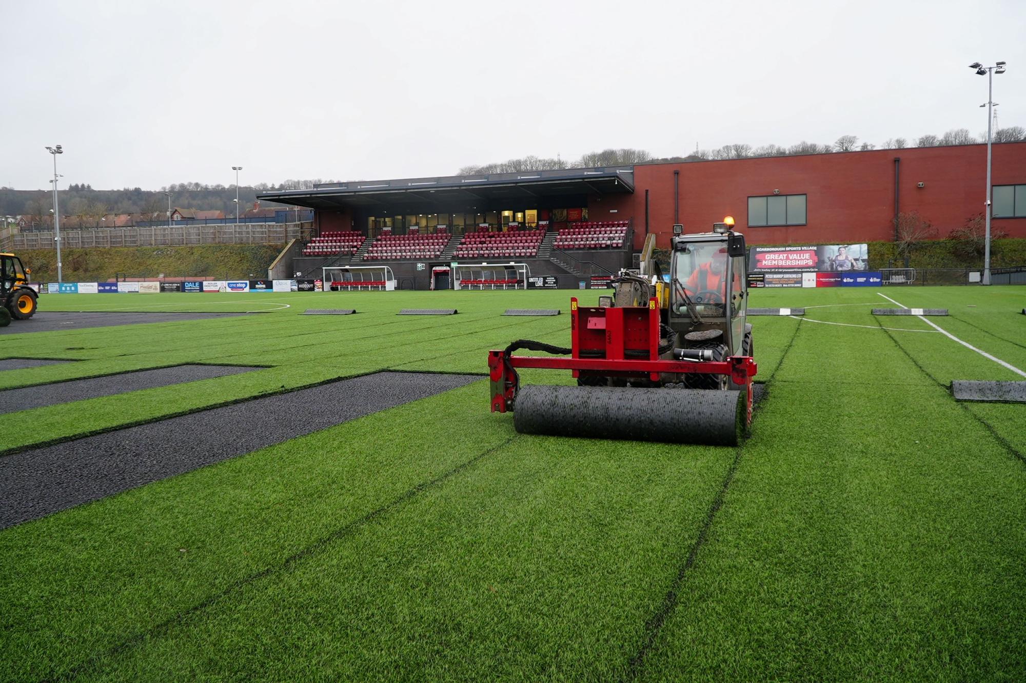 First phase of 'urgent' Scarborough Athletic pitch repairs under way