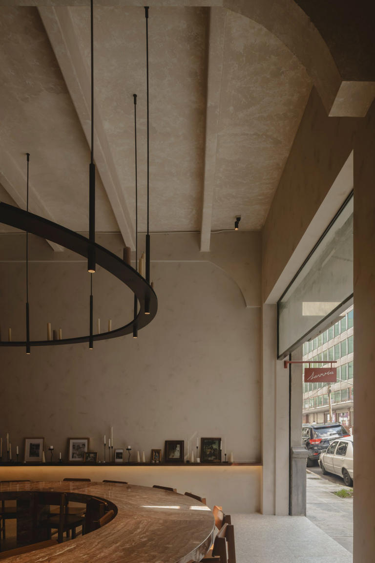 Worc Studio centres circular stone table at "reverential" Mexico City ...