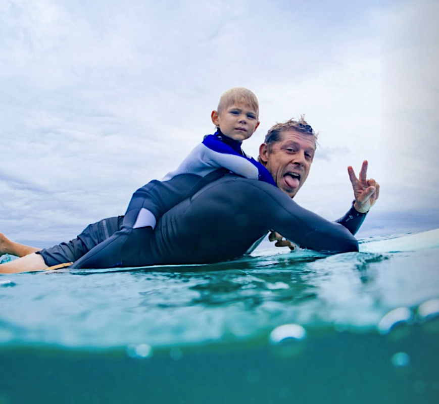 Mick Fanning surfing with his son is pure joy (video)