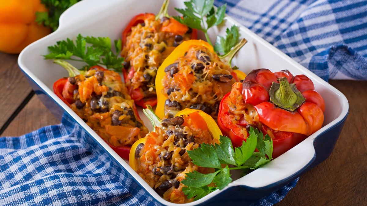 Fiesta im Ofen: Mexikanische Paprika ohne Fleisch