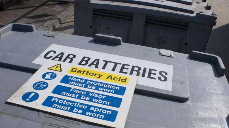 What is the chemical name and formula for battery acid?