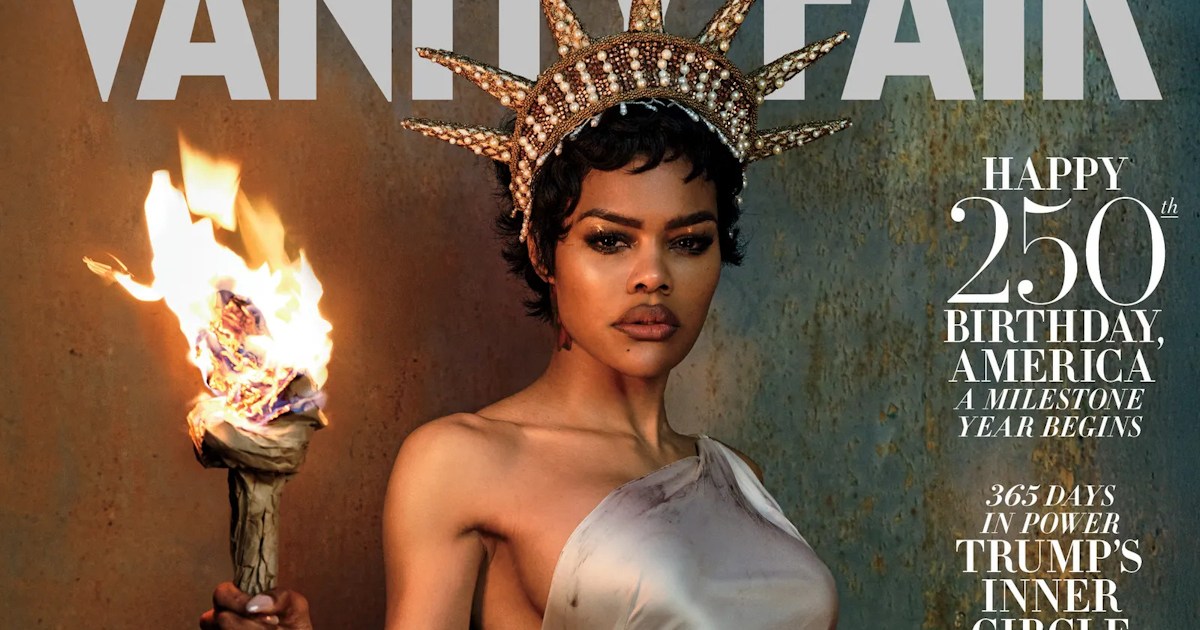 Teyana Taylor pays homage to the Statue of Liberty as Vanity Fair's ...