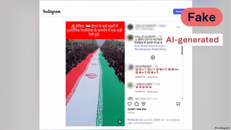 Fact check: AI fakes and old videos mislead on Iran protests