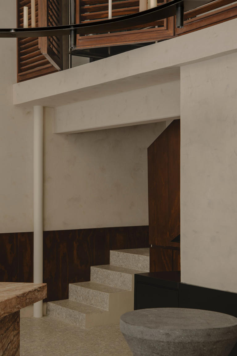 Worc Studio centres circular stone table at "reverential" Mexico City ...