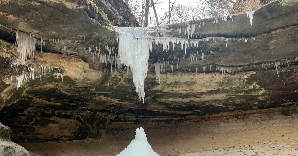 This Illinois landscape turns into a serene frozen wonderland during winter