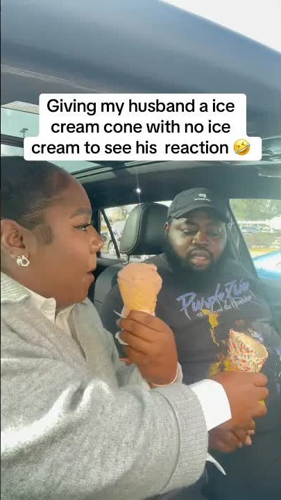 Ice cream prank! Husband's hilarious reaction