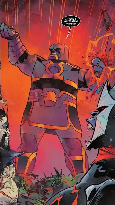 Darkseid crushes Mister Miracle!