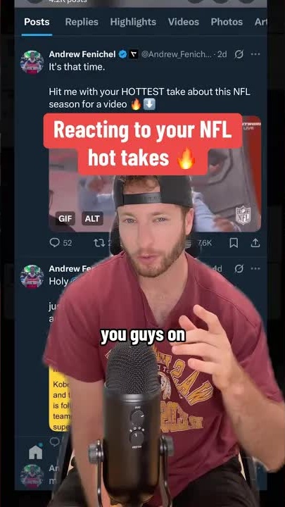 NFL fans' hot takes reactions